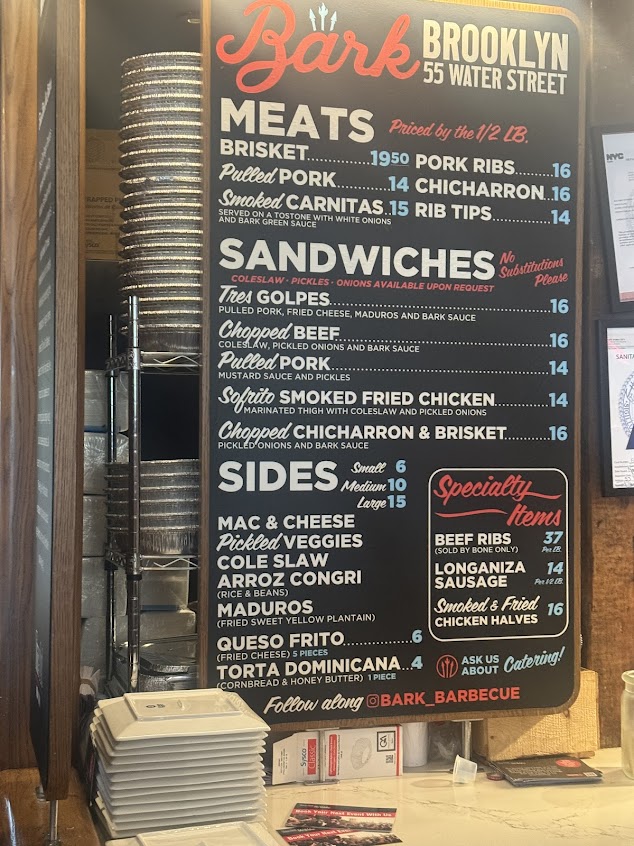 Bark Barbecue Restaurant Menu | Authentic Texas-Style BBQ in Brooklyn, NY